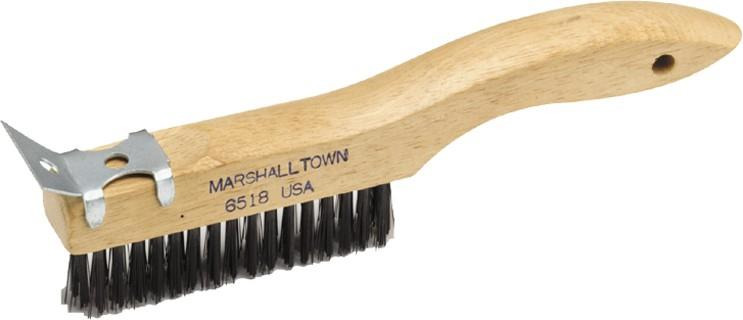 White Cap | MARSHALLTOWN 10" X 1" Wire Brush with Scraper