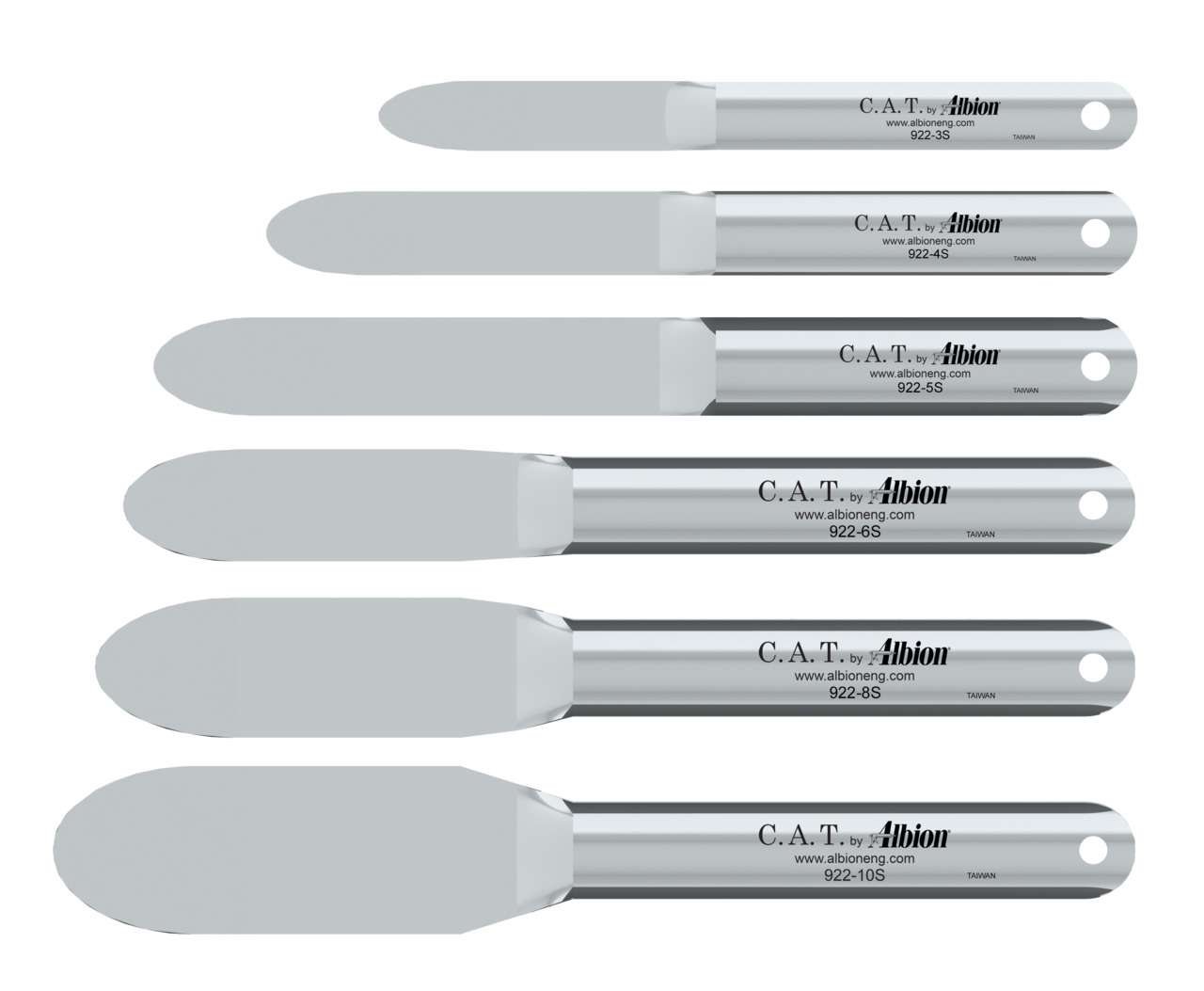 White Cap | Albion 6 Piece Stainless Steel C.A.T. Spatula Set