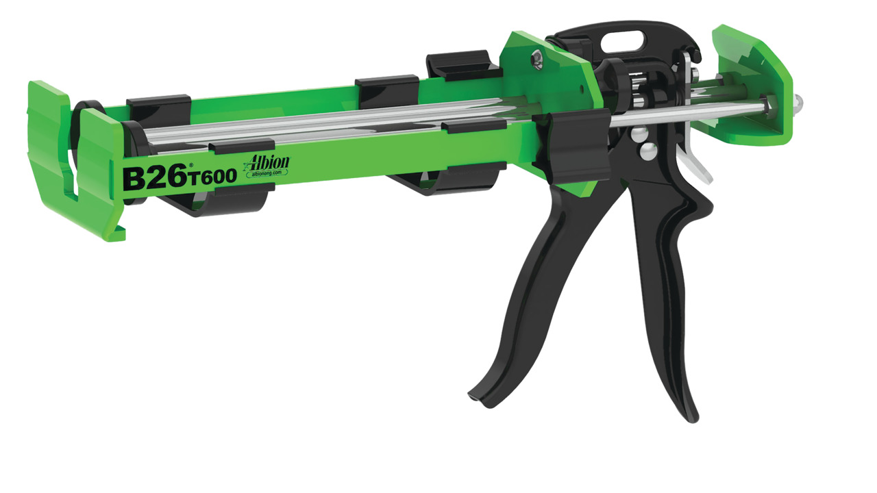 White Cap | 26 - 1 Multi-Component Caulk Gun W/ White Cap Logo Albion