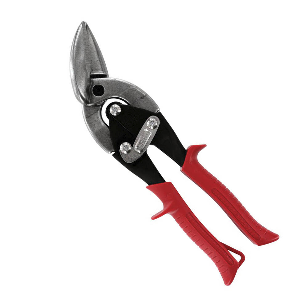 White Cap | Midwest Snips 10" Left Offset Red