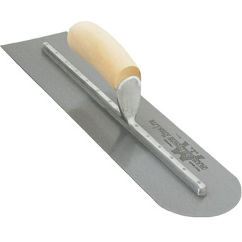 White Cap | 18"X4" Round End Trowel Wood Handle Marshalltown