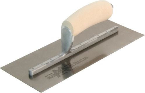 White Cap | Marshalltown 12 x 4 Finishing Trowel Curved Wood Handle