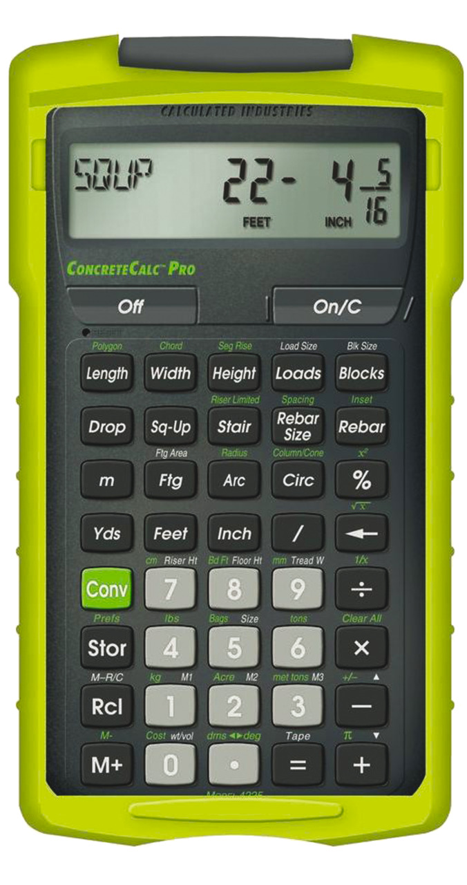 White Cap | Calculated Industries Concrete Calculator