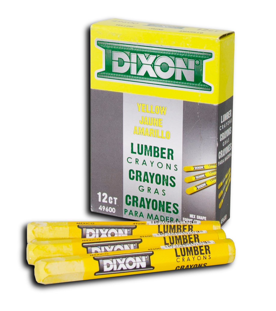 White Cap | Dixon Ticonderoga 496 Yellow Lumber Crayon
