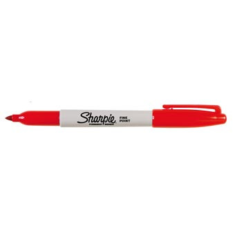 White Cap | Sharpie Red Fine Point Marker