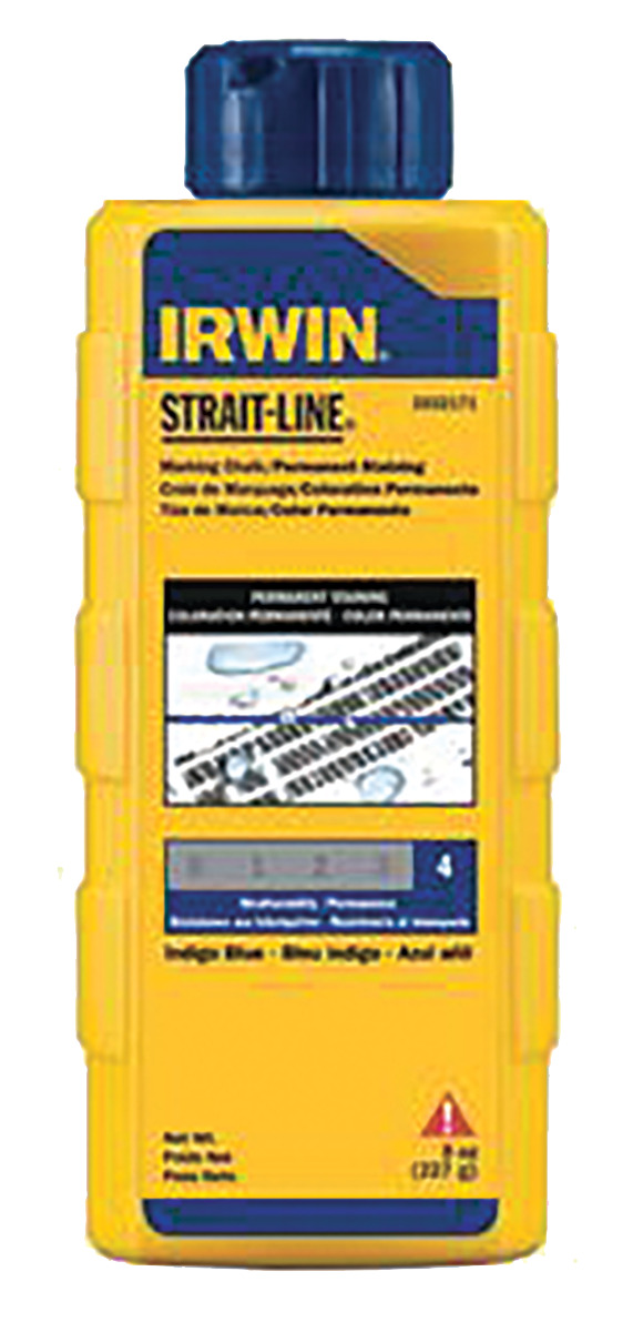 White Cap | Irwin 4Lb Permanent Staining Marking Chalk, Indigo Blue