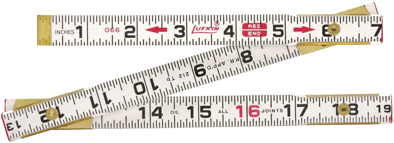 White Cap | Lufkin 6' Folding Wood Ruler