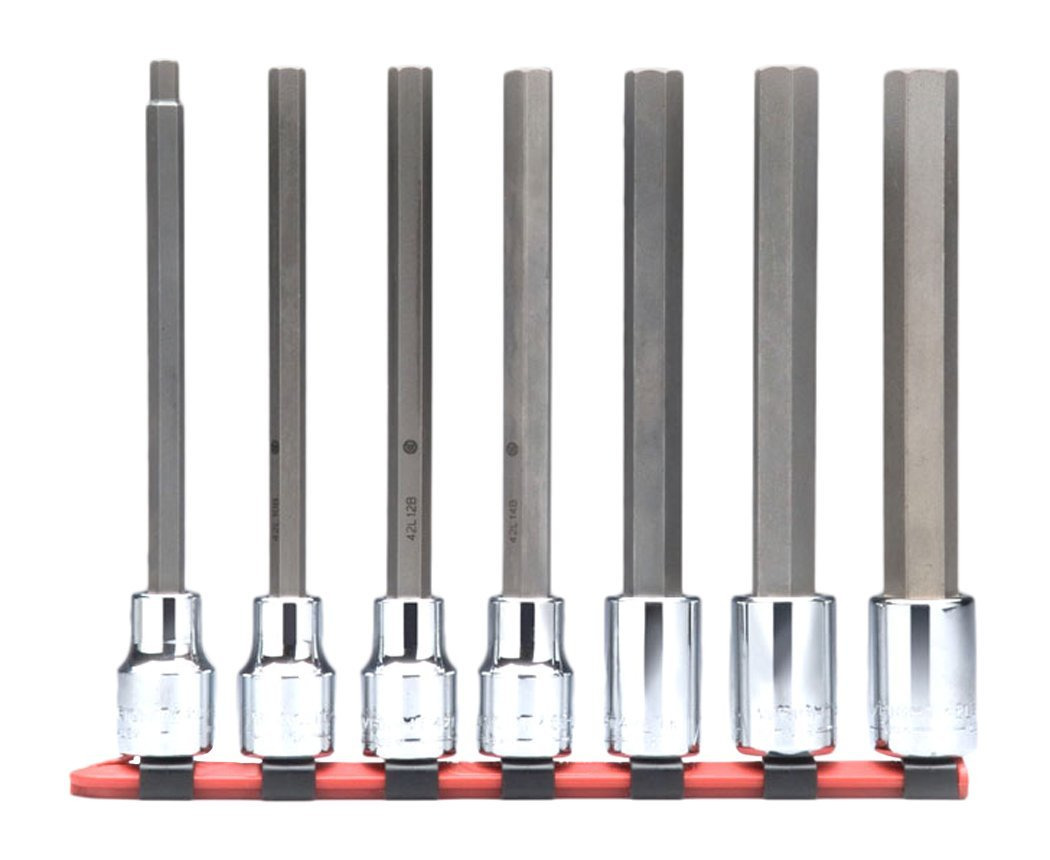 White Cap | Wright Tool 7 Piece 3/8Dr Hex Bit Socket Set