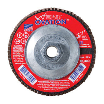 White Cap | United Abrasives Sait 80G 4-1/2" 5/8-11 Ovation Flap Disc