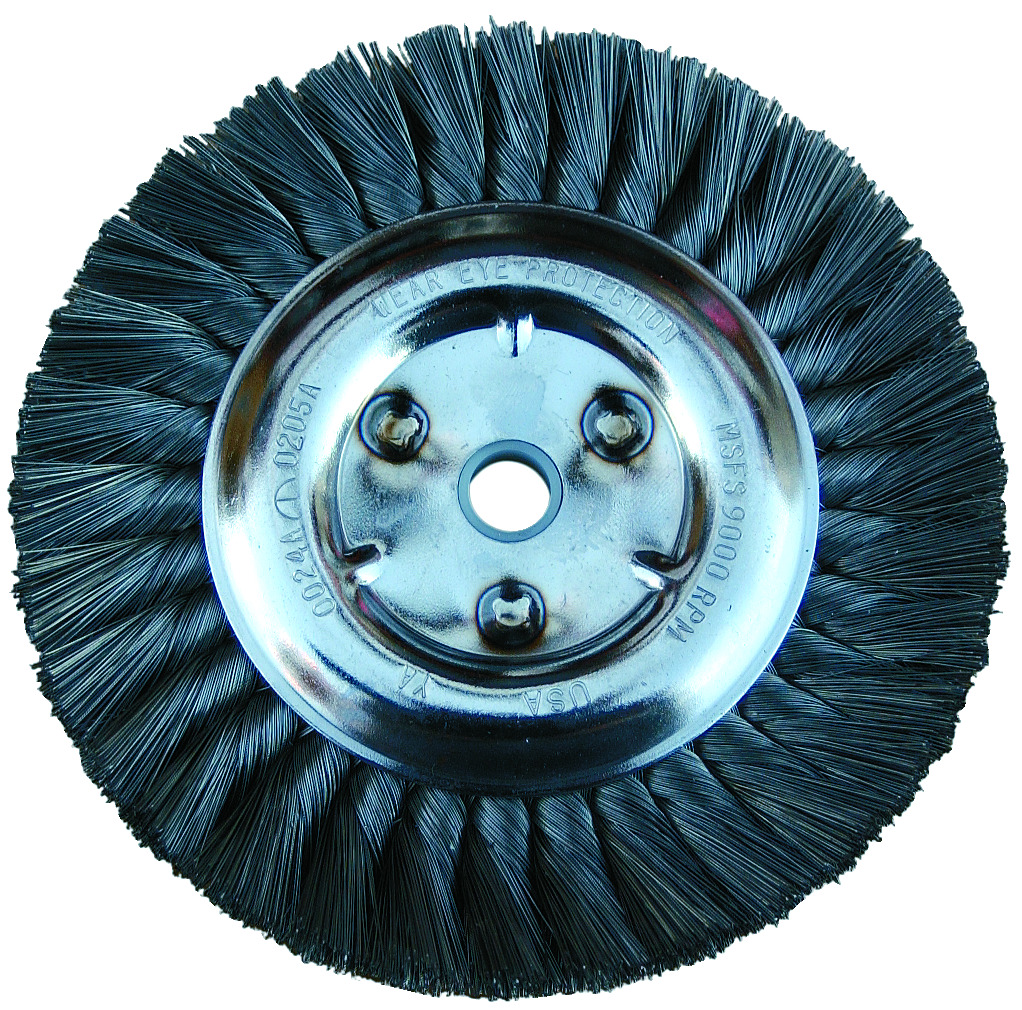 White Cap | Weiler Performance 6" Stainless Steel Regular Twist Wire Wheel