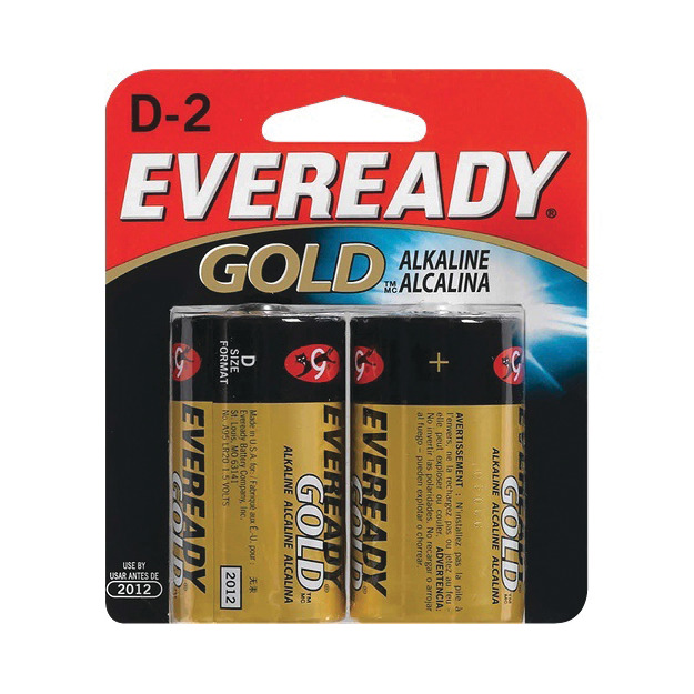 White Cap | Eveready Gold D Alkaline Battery 2/Pack