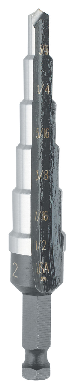 White Cap | Irwin 3/16" to 1/2" HSS Step Bit