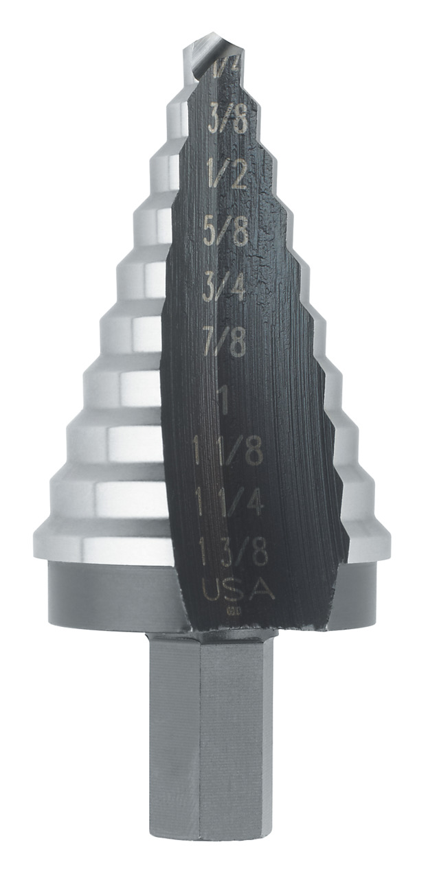 White Cap | Irwin 1/4" to 1-3/8" High Speed Steel Step Bit