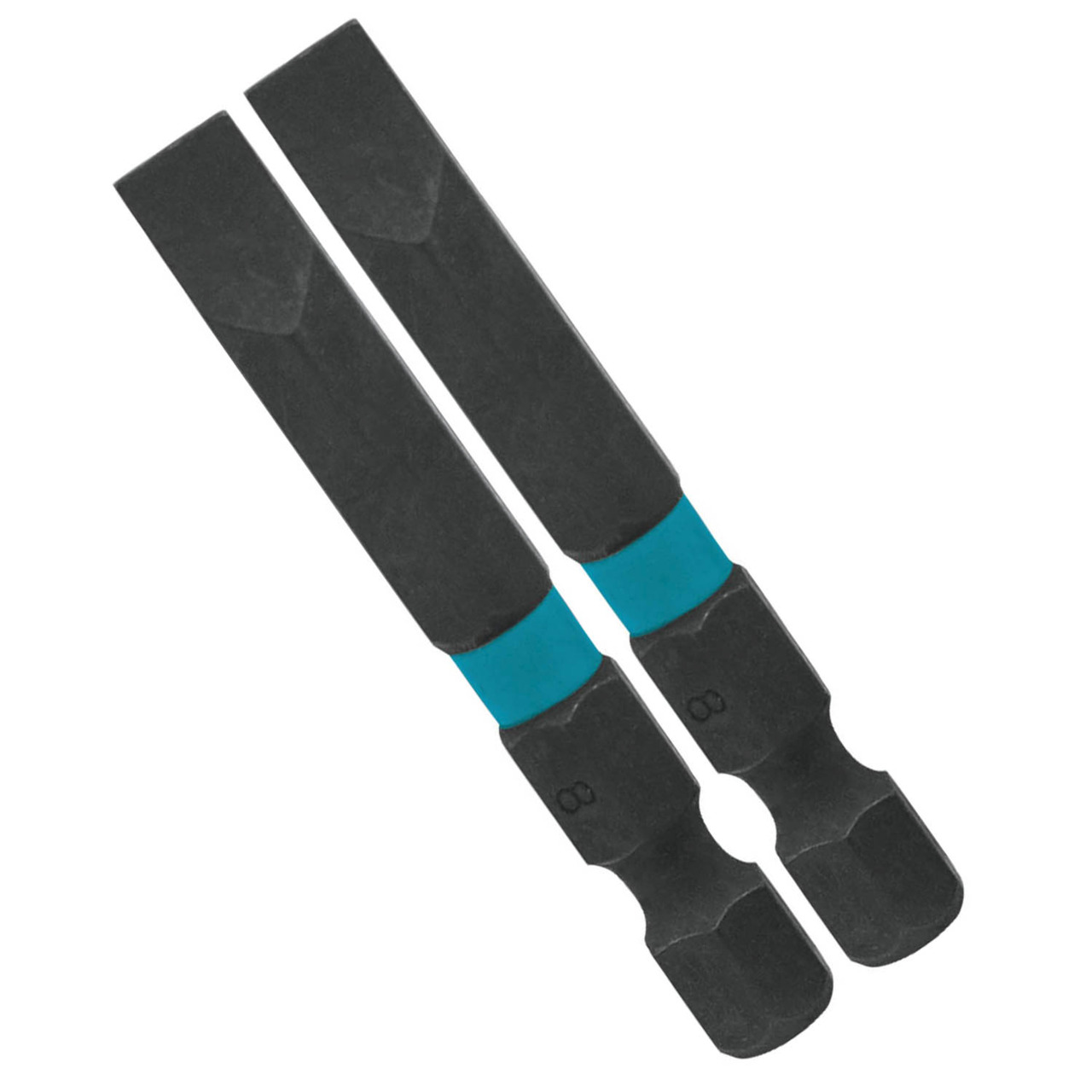 White Cap | 2" Impactx 8 Slotted Power Bit, 2/Pk Makita