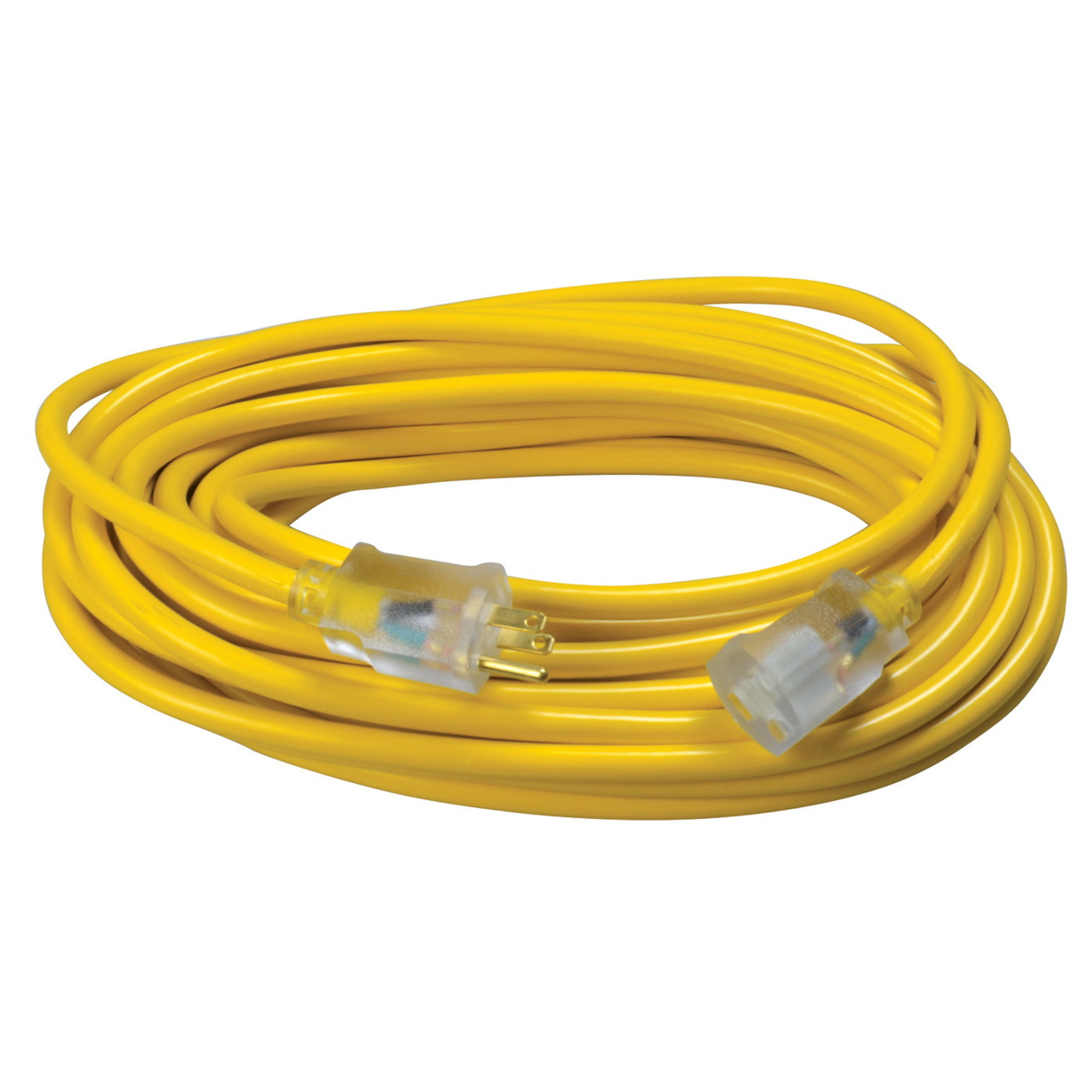 White Cap | Southwire Lighted Extension Cord 12/3 50 Ft Yellow SJTW