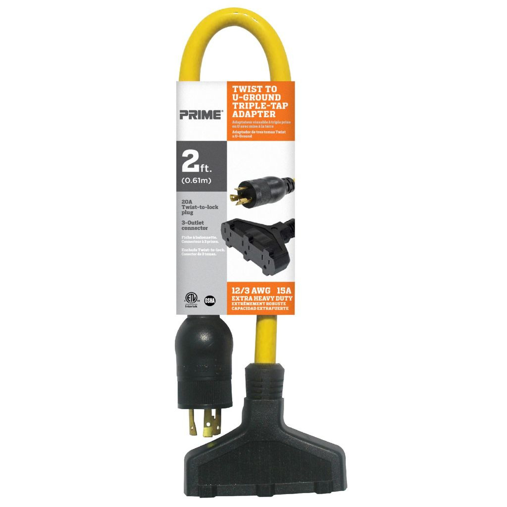 White Cap | Prime 12/3 2' T/L To U/G Triple Tap Adapter