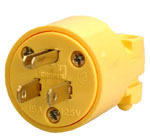 White Cap | Coleman Cable 15A/125V Nema 5-15P Yl Vinyl Male Plug