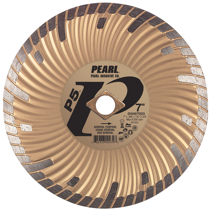 White Cap | Pearl 7" Gold Waved Core Turbo Dry Cut Diamond Blade
