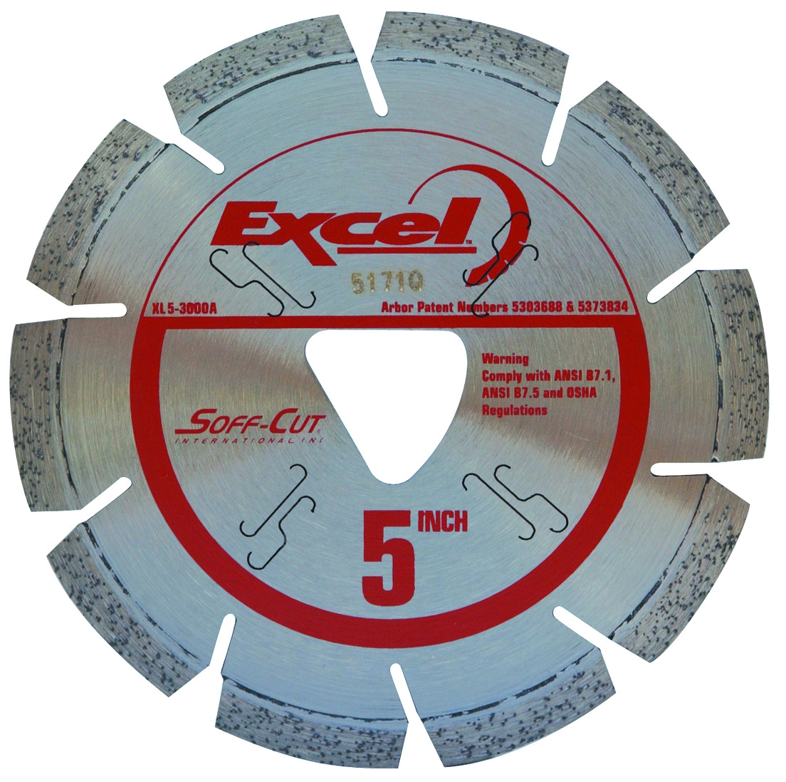 White Cap | Husqvarna 5" Safety Arbor Soff-Cut Diamond Blade