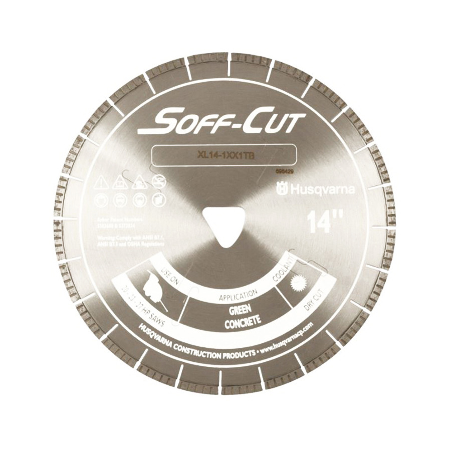White Cap | Husqvarna 6" x .100" White Soff-Cut Diamond Blade