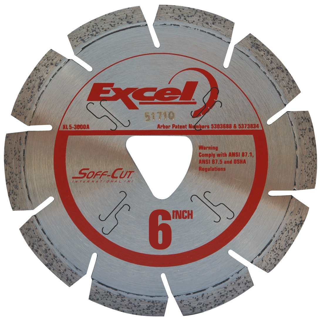 White Cap | Husqvarna 6" x .095 XL6 Red Soff-Cut Diamond Blade
