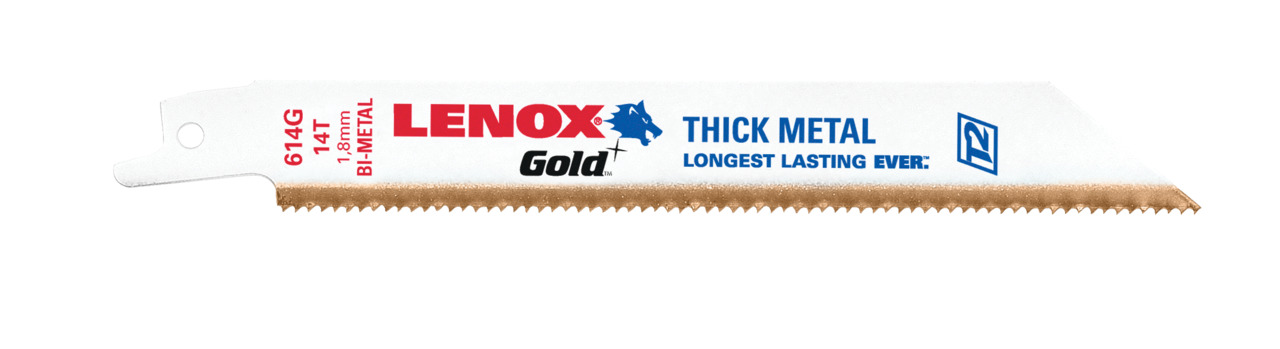 White Cap | Lenox 6" 14 TPI Metal Gold Reciprocating Blade 5/Pack