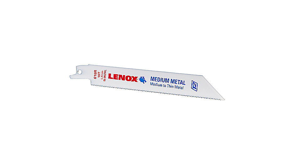 White Cap | Lenox 6" 18 TPI Reciprocating Blade 25/Pack