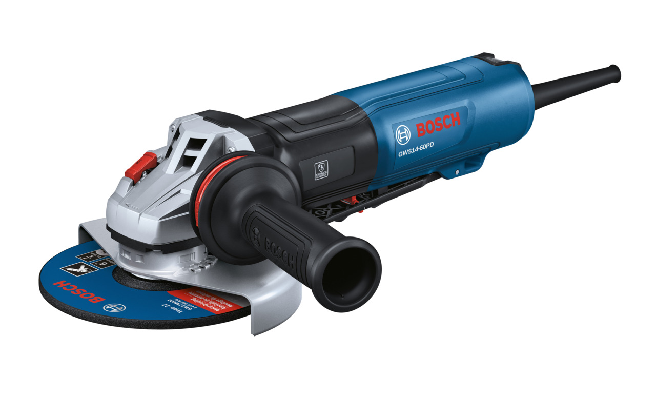 White Cap | Bosch 6" Angle Grinder with No-Lock Paddle Switch