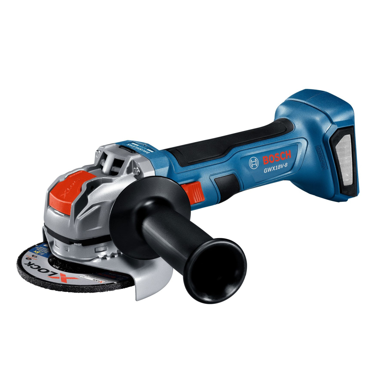 White Cap | Bosch 18V X-LOCK 4-1/2" Brushless Angle Grinder with Slide ...