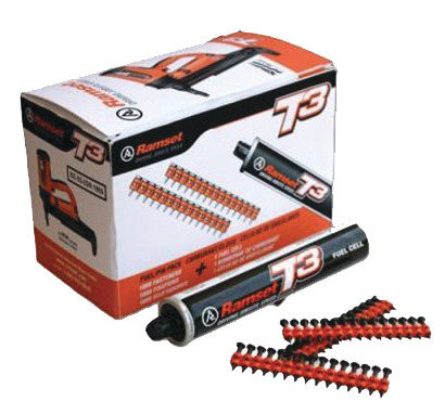 White Cap | Ramset 3/4" Black Pin With T3 Fuel Cell (1,000 Per Box)