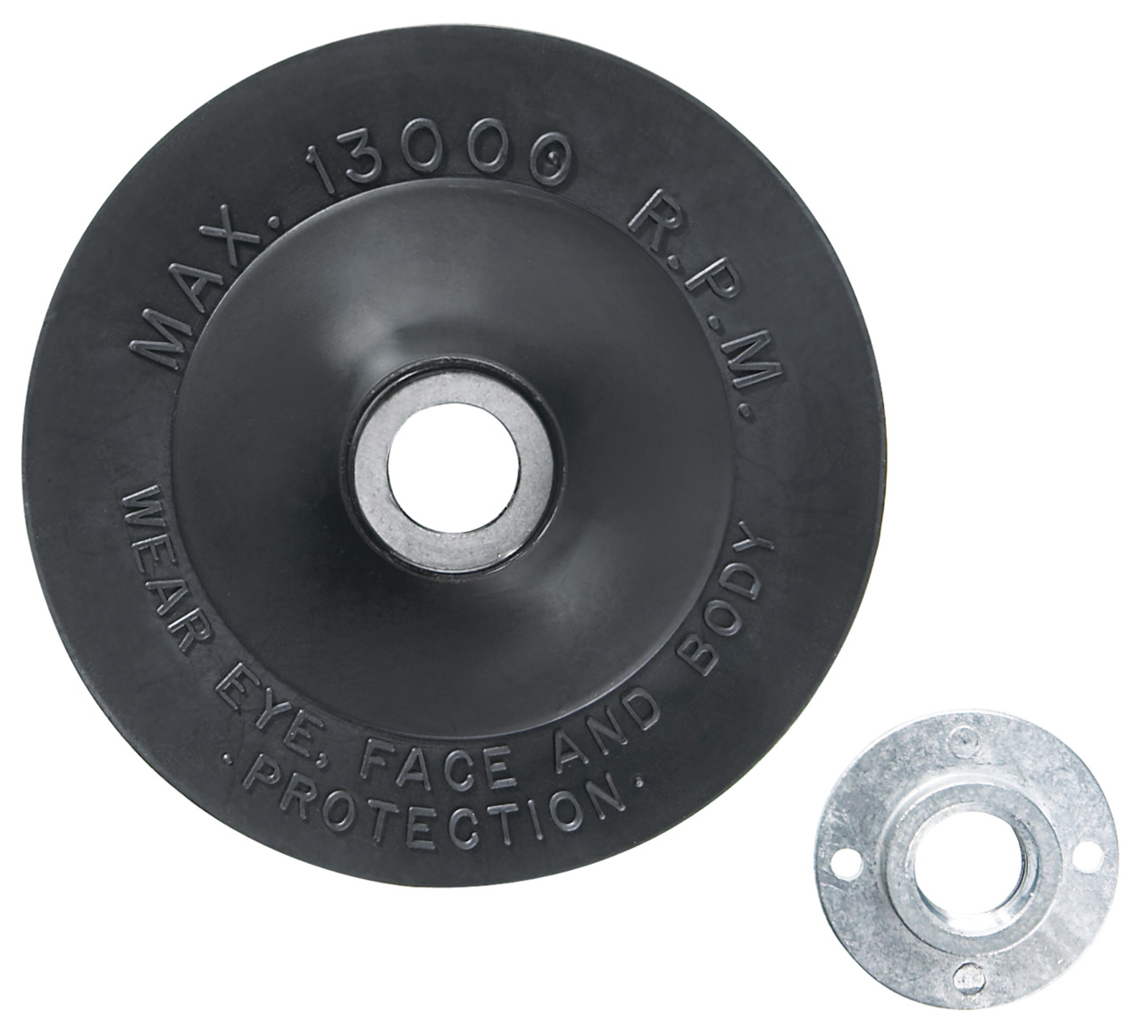 White Cap | Bosch 4-1/2" Rubber Backing Pad with Nut